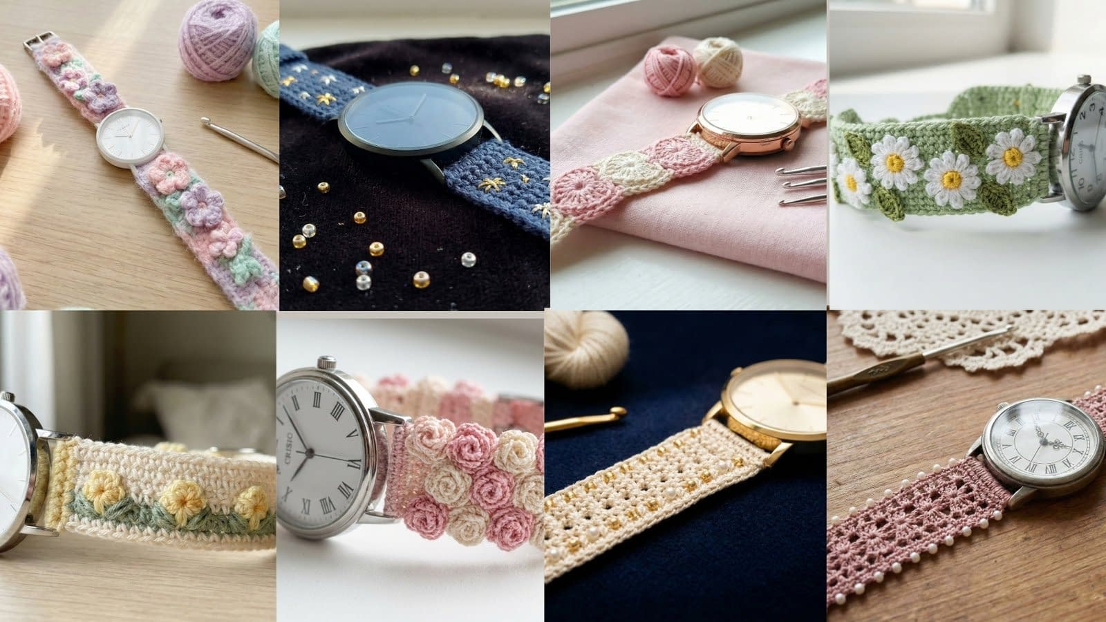 8 Cute and Stylish Crochet Watch Strap Patterns (Beginner-Friendly ...