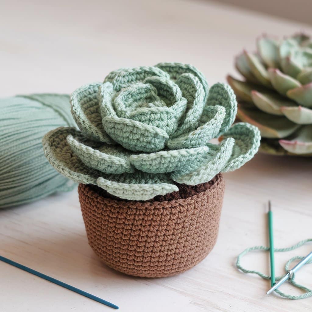 4 Mini Amigurumi Succulent Pattern Tutorial - Fixie Craft
