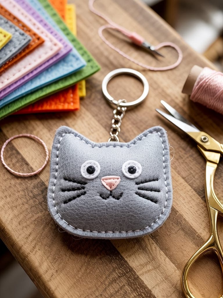 5 DIY Felt Animal Keychains Tutorial - Fixie Craft